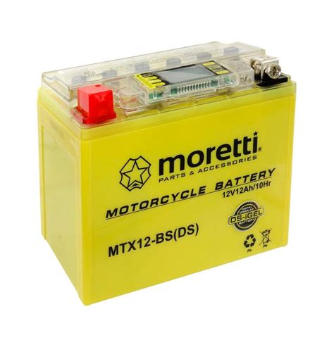 Akumulator żelowy AGM Moretti MTX12 BS 12V 10Ah odpowiednik YTX12 BS