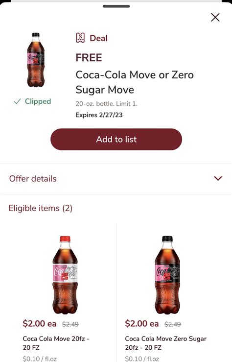 Free Coca Cola Move Safeway Member Rtofizzornottofizz