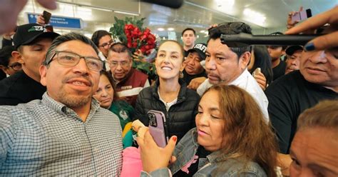 Militantes De Morena En Eeuu Le Dan Una Calurosa Bienvenida A Claudia