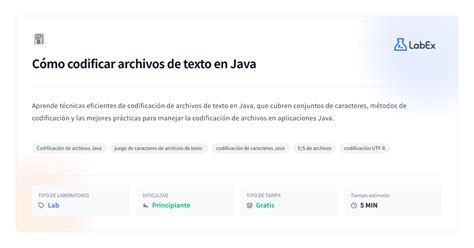 Cómo Codificar Archivos De Texto En Java Labex
