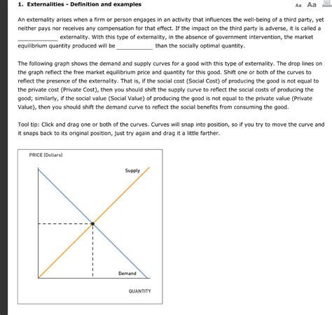 Solved 1 Externalities Definition And Examples Aa Aa E An