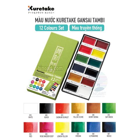 Bộ màu nước Kuretake Gansai Tambi màu Basic Pastel Shopee Việt Nam