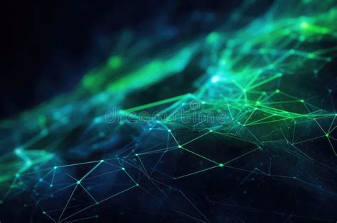 Connection Structure 3d Rendering Abstract Polygonal Space Low Poly