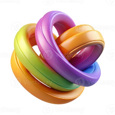 Rainbow Knot 3d Illustration 54196796 Png