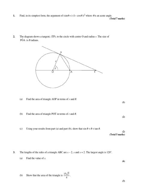 Circular Functions Ws Pdf Trigonometric Functions Trigonometry