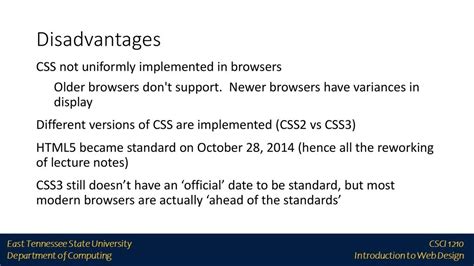 More HTML Tags And Attributes Intro To CSS Ppt Download