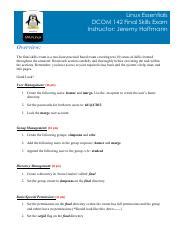 2016 Final Skills Exam DCOM142 Pdf DCOM 142 LabLinux Practical