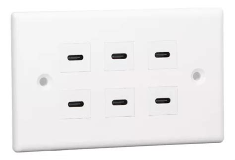 Receptáculo Usb De Pared De 6 Puertos Tipo C Amplia Aplicab Cuotas