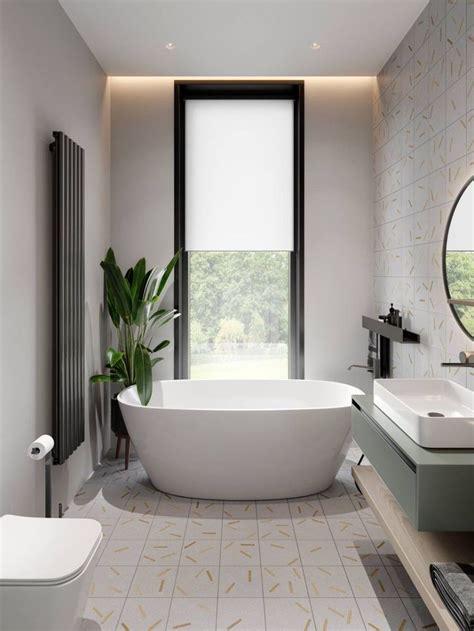 Сохраняйте идею дизайна ванной комнаты в современном стиле в проекте загородного дома ️