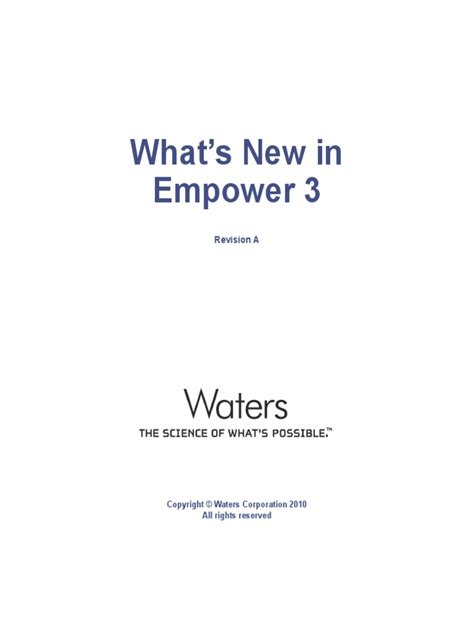 Whats New In Empower 3 Pdf Signal To Noise Ratio Mass Spectrometry