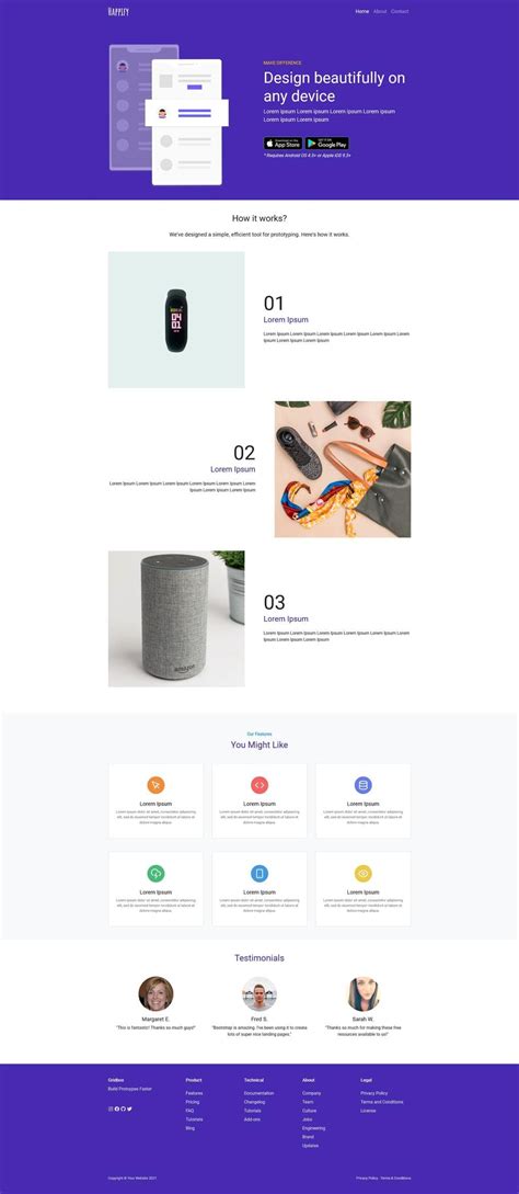 Mobile App Bootstrap 4 Mobileapp Template Gridbox