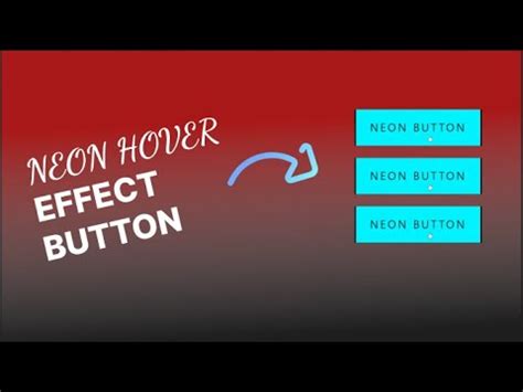 NEON BUTTON HOVER EFFECT Using HTML And CSS Neon Hover Effect