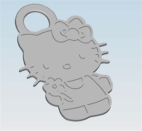 Stl File Hello Kitty Keychain 👋・design To Download And 3d Print・cults