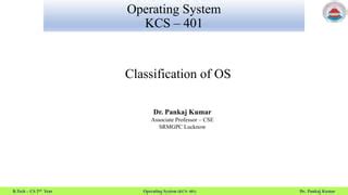 Classification Of Operating System PPTX