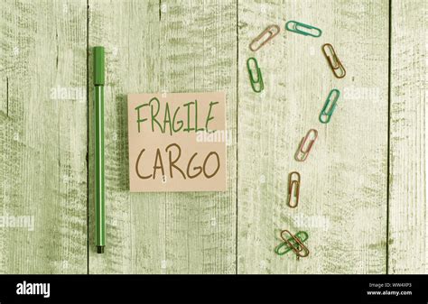Word Writing Text Fragile Cargo Business Photo Showcasing Breakable Handle With Care Bubble