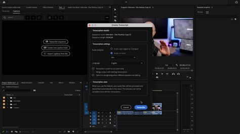Premiere Pro Tutorial Transcribing Your Sequence Youtube