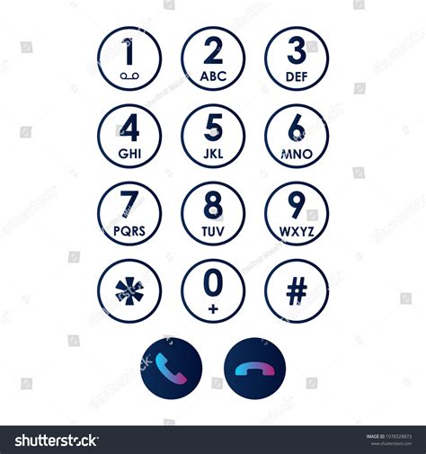 Keyboard Template Touchscreen Device Numbers Letters Stock Vector Royalty Free 1978328873