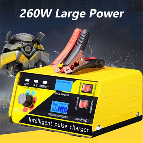 Charger Aki Mobil Motor 260w 12v 24v 200ah Cas Accu Otomatis Cas Aki
