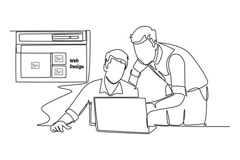 Continuous One Line Drawing Web Design And Mobile Application Concept