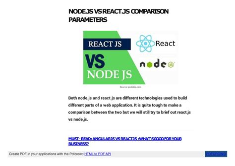 PPT Node JS Vs React JS React Js Vs Node Js Comparison PowerPoint Presentation ID