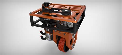 Independent Coaxial Swerve Drive Autodesk Inventor STEP IGES 3D