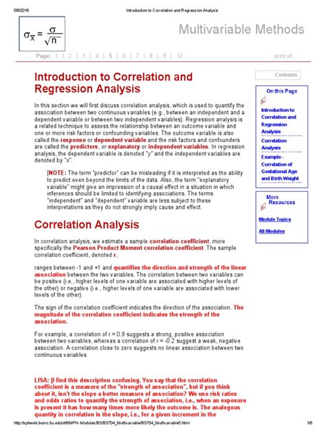 Introduction To Correlation And Regression Analysis Pdf Pdf Correlation And Dependence