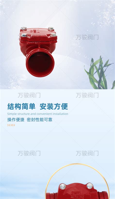 沟槽橡胶瓣止回阀h84x 16q 广东万骏阀门科技有限公司