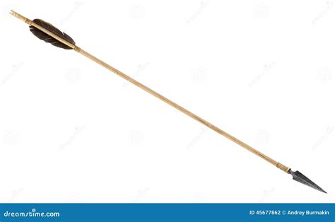Antique Old Wooden Arrow Stock Photo Image