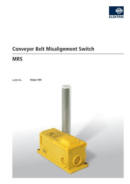 Conveyor Belt Misalignment Switch Mrs Automated Control