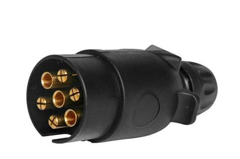 poliger Anhänger Stecker Kunststoff Anhängerstecker Flachsteckanschluss Stecker und Adapter