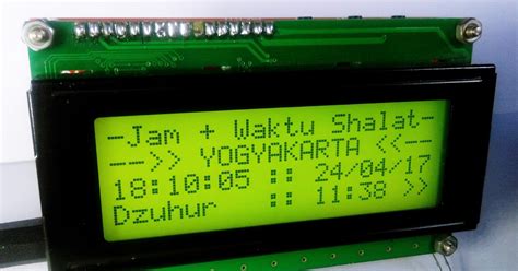 Jam Jadwal Sholat Abadi LCD 204 Menggunakan Arduino Uno ARDUINO