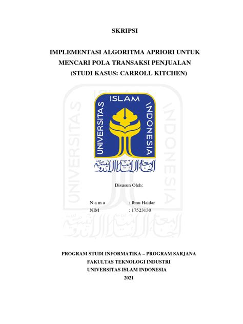 Algoritma Apriori Untuk Penjualan Pdf