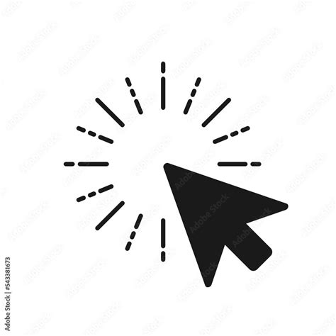 Click Icon Web Button With Action Of Mouse Cursor Pointer Computer Mouse Pointer Click With