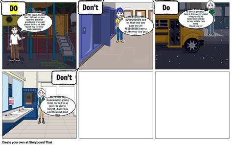 do s and don ts storyboard by ca4e6876