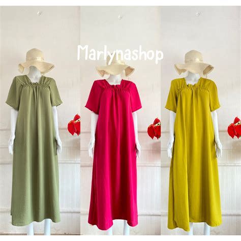 Jual Daster Polos Bahan Crinkle Airflow Model Kerut Dada Shopee Indonesia
