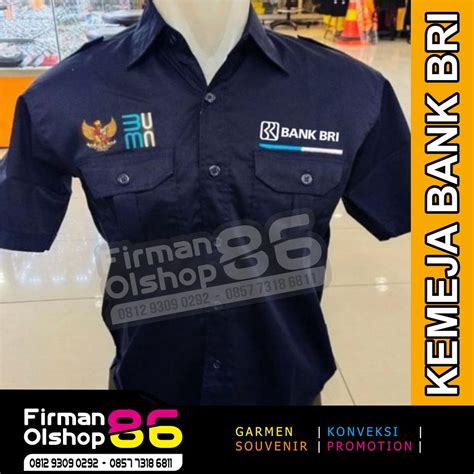 Jual Kemeja Bank BRI BUMN Baju Bank BRI BUMN Navy Seragam Bank BRI BUMN