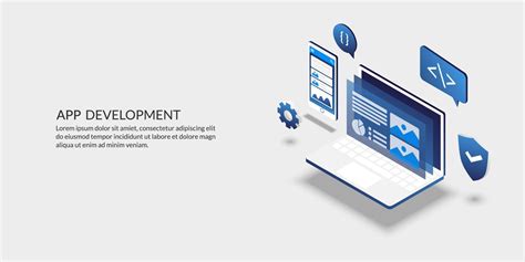 Mobile Application Development Concept Isometric User Interface Design