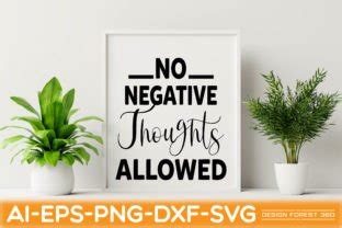 No Negative Thoughts Allowed Graphic By Design Forest Creative Fabrica