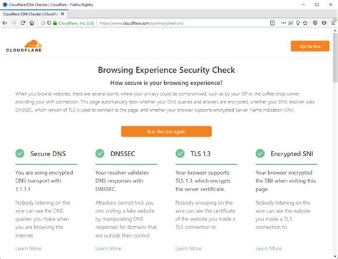 How To Check If Your Browser Uses Secure Dns Dnssec Tls 13 And