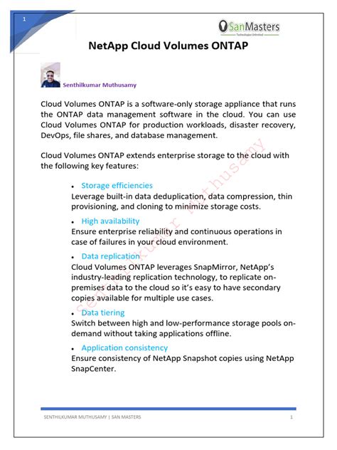 Netapp Ontap Cloud Volumes Pdf Cloud Computing Computing