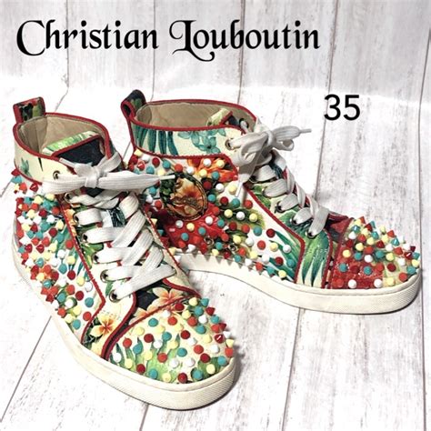 Christian Louboutin スパイク スニーカー メンズ 柄