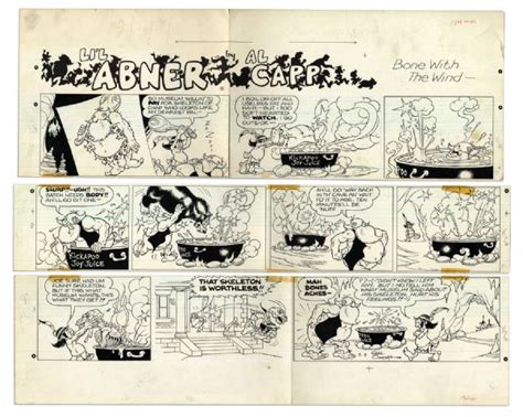 Lot Detail Lil Abner Sunday Strip Hand Drawn By Al Capp From 3