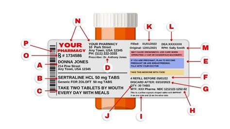 Prescription Drug Bottle Label