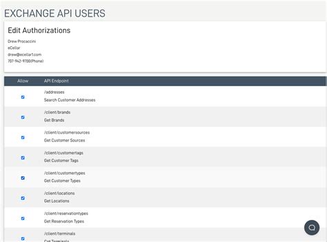 Exchange REST API User Permissions ECellar Help Center