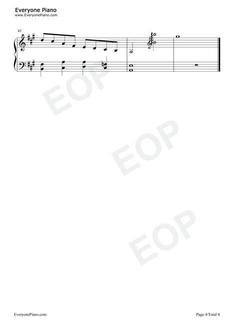 暗示分离 En五线谱预览4 钢琴谱文件（五线谱、双手简谱、数字谱、midi、pdf）免费下载