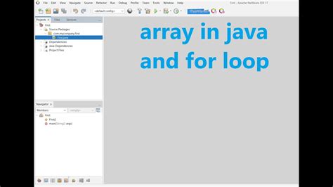 طباعة عناصر المصفوفه Array In Java And For Loop Youtube