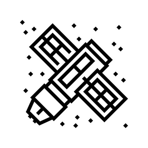 Orbiting Spacecraft Space Exploration Line Icon Vector Illustration 35690641 Vector Art At Vecteezy