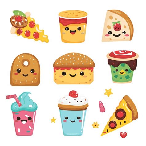 A Collection Of Different Types Of Food Including Ice Cream Raspberry