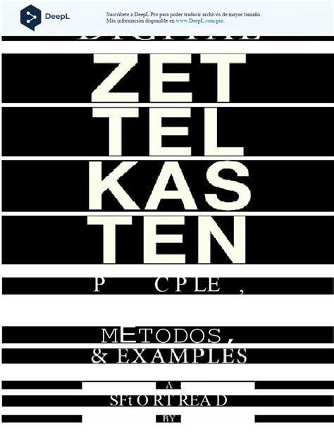 Digital Zettelkasten Principle David Kadavy Es Pdf Archivo De