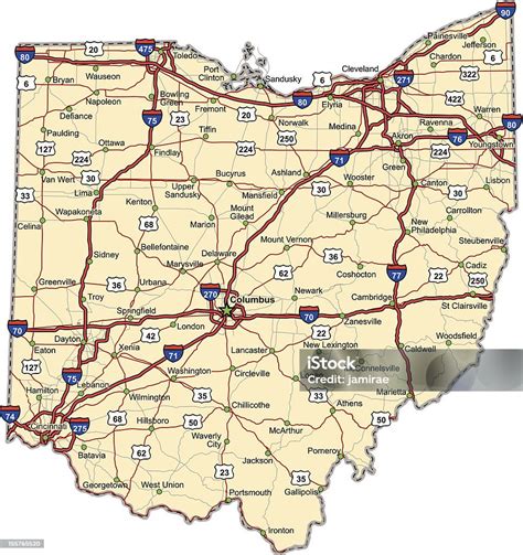 Ohio Highway Map High Res Vector Graphic Getty Images